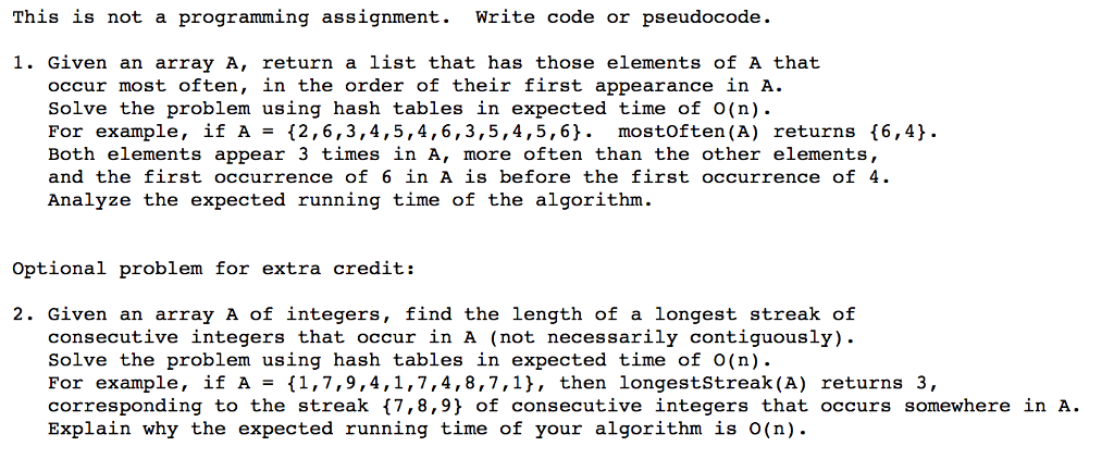 This is not a programming assignment. Write code or | Chegg.com
