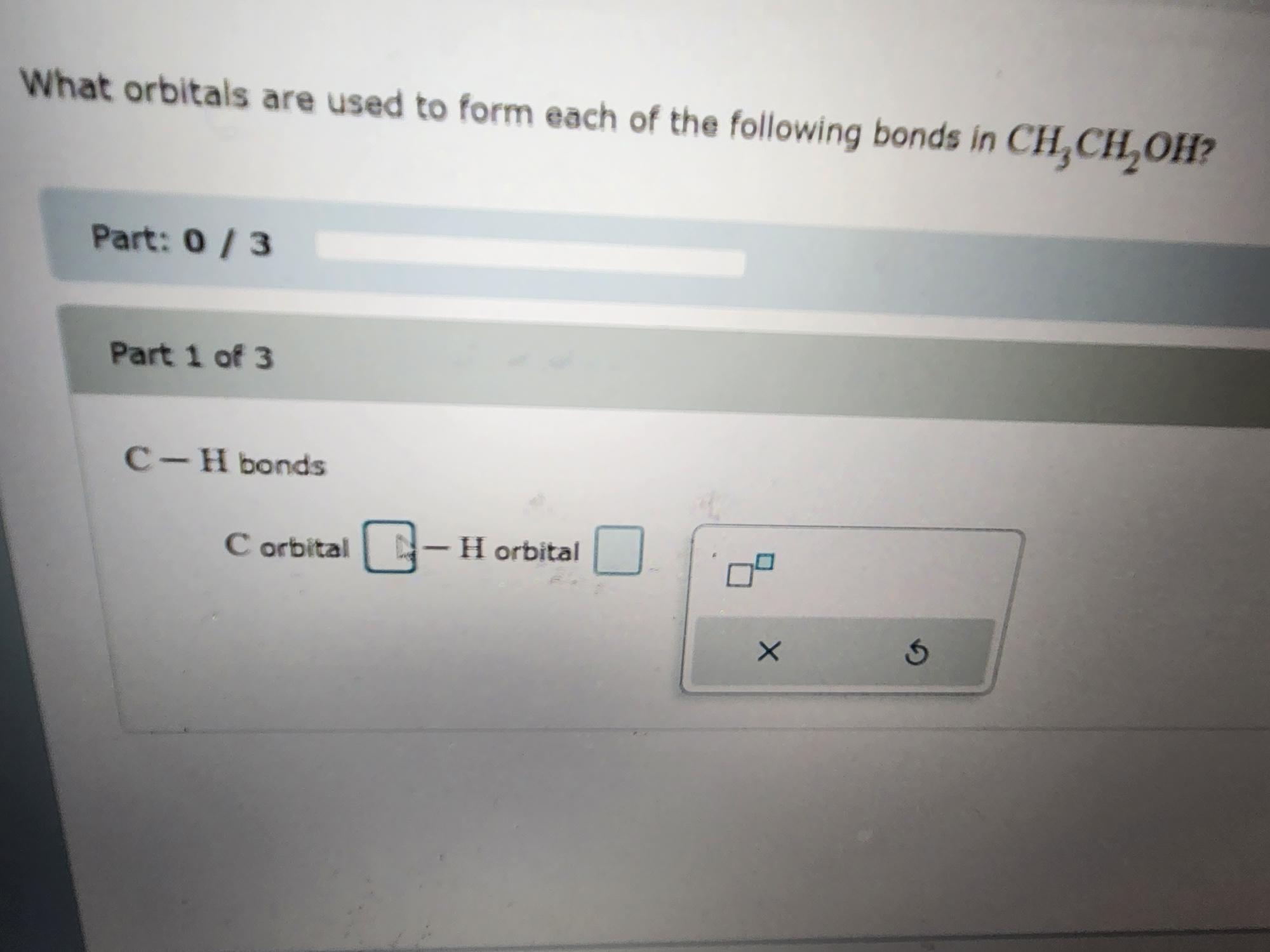 Solved What orbitals are used to form each of the following | Chegg.com