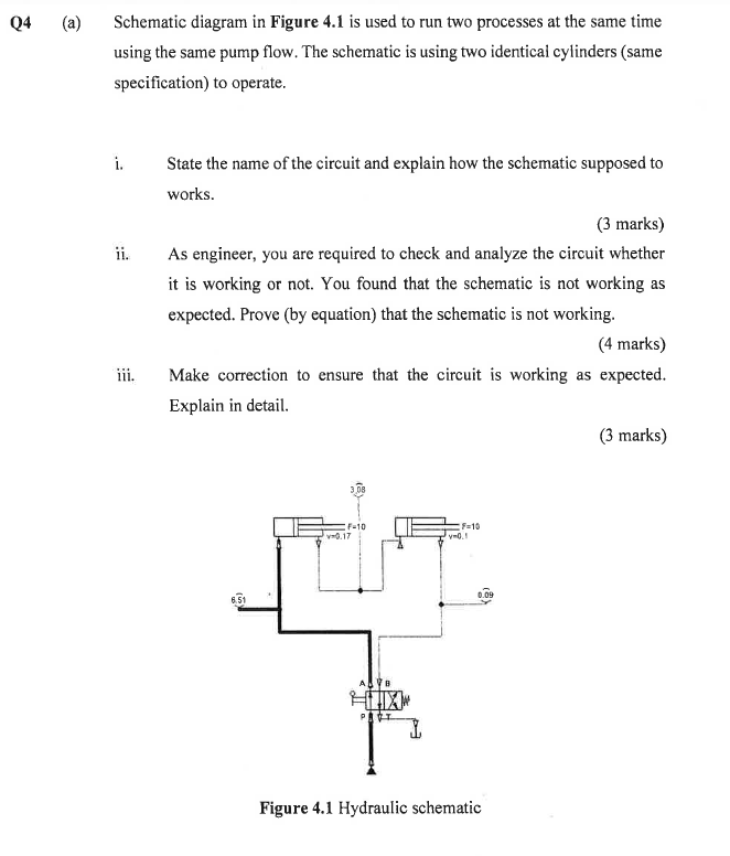 Solved Q4 (a) Schematic diagram in Figure 4.1 is used to run | Chegg.com