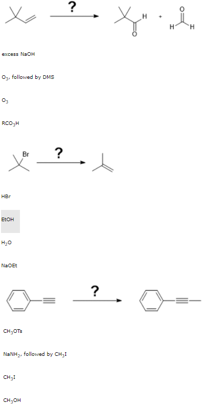 Identify reagents that can be used to achieve the | Chegg.com
