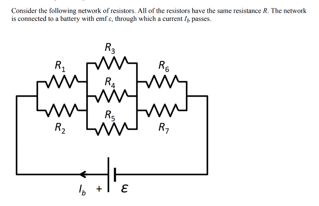 Solved Consider the following network of resistors. All of | Chegg.com