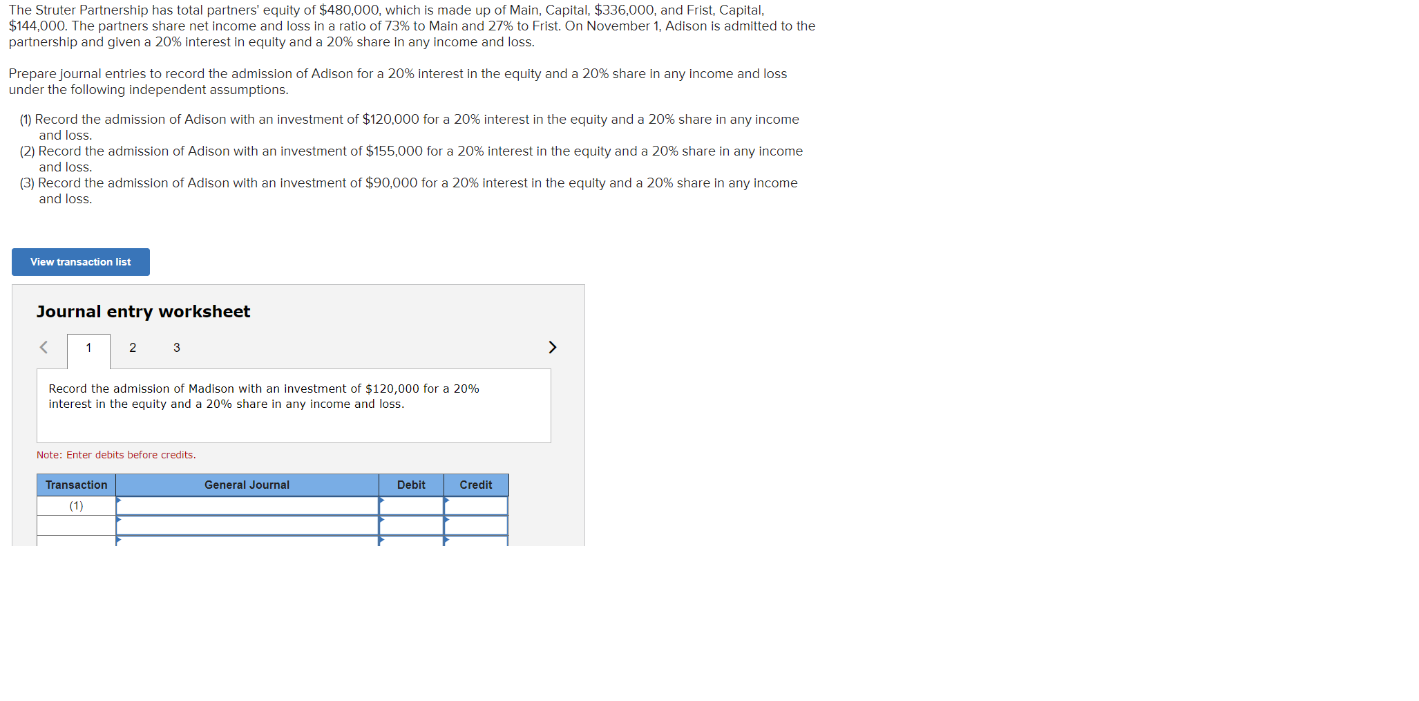 Solved The Struter Partnership has total partners' equity of | Chegg.com
