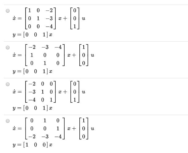 Solved A system with input u and output y is represented by | Chegg.com