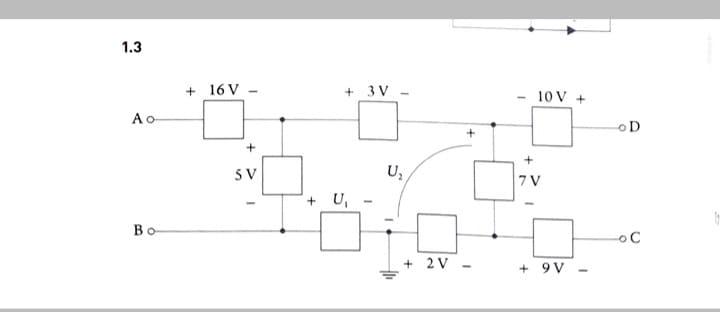 Solved a. determine the voltages U1 and U2 b. determine the | Chegg.com