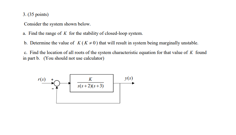 Solved 3. (35 points) Consider the system shown below. a. | Chegg.com