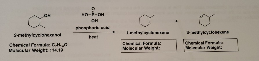 Solved VOH HO-P-OH он phosphoric acid 2-methylcyclohexanol | Chegg.com
