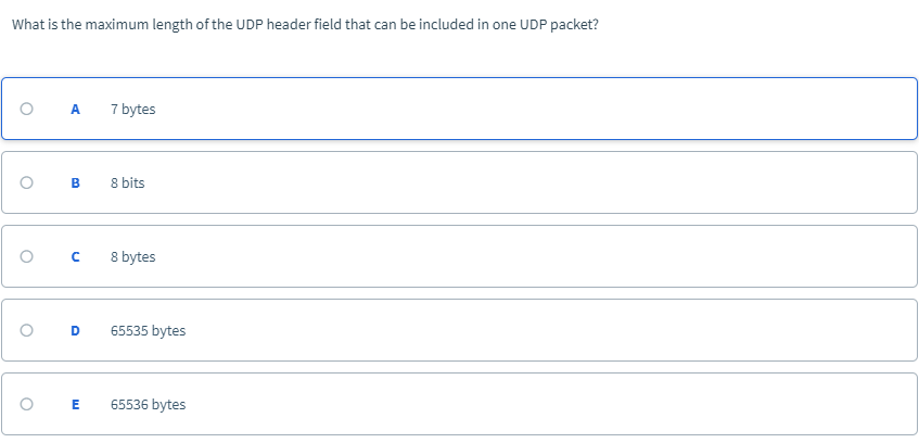 Solved What is the maximum length of the UDP header field | Chegg.com