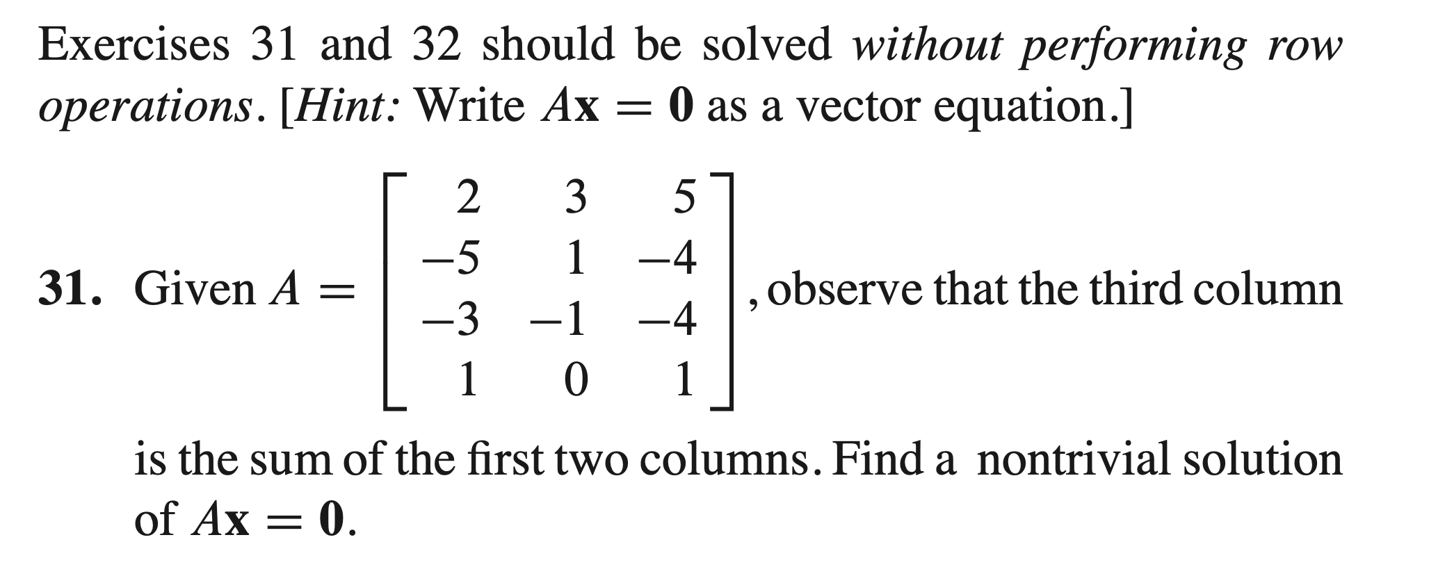 Solved Exercises 31 and 32 should be solved without | Chegg.com