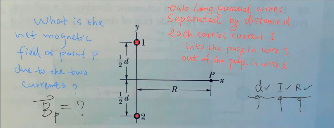 What is the magnetic field of point p due to the two | Chegg.com