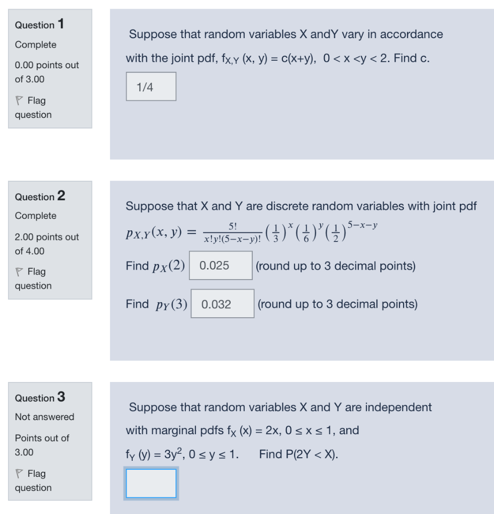 Solved Question Suppose that random variables X andy vary in | Chegg.com