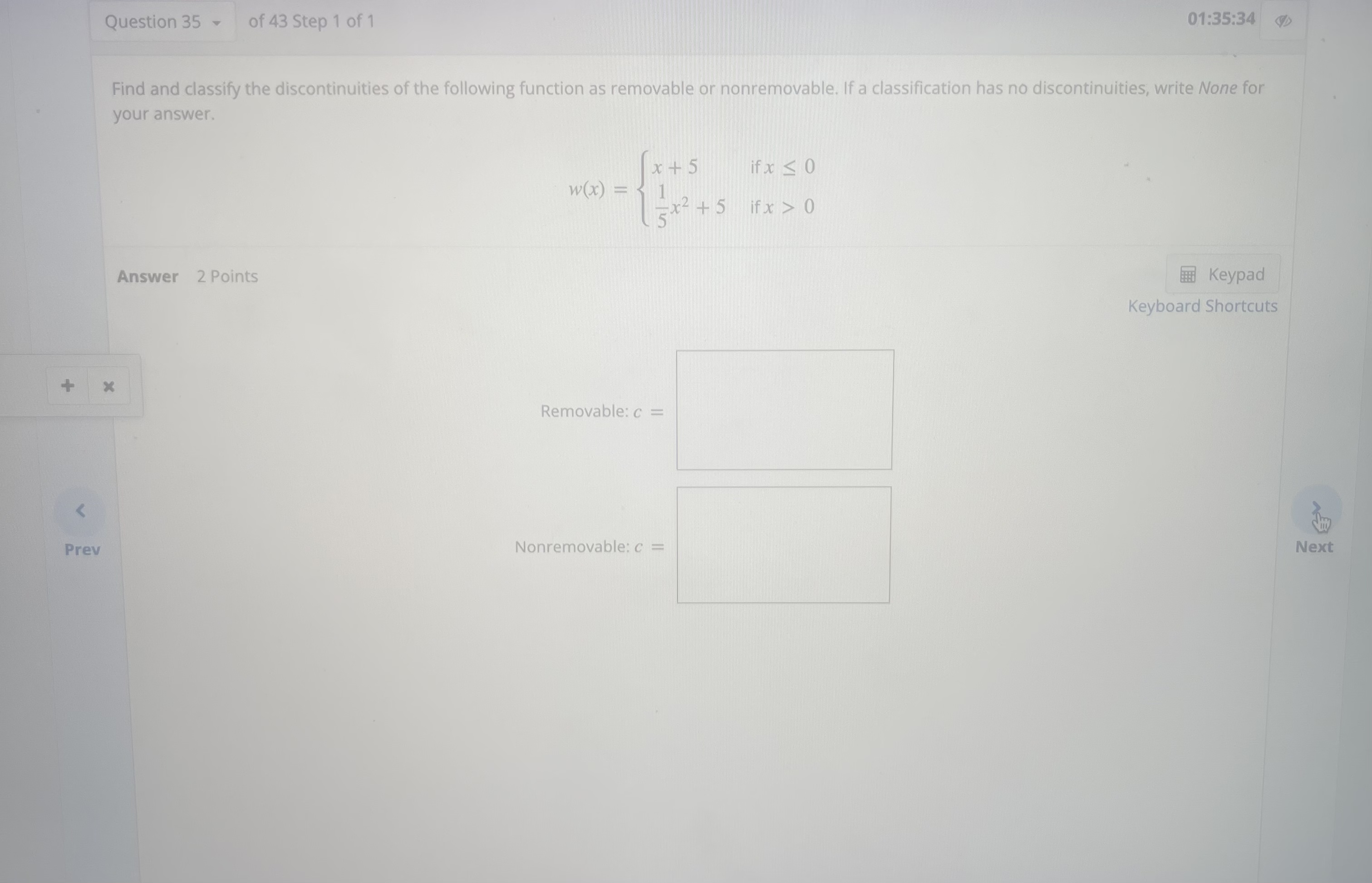 Solved Find and classify the discontinuities of the | Chegg.com