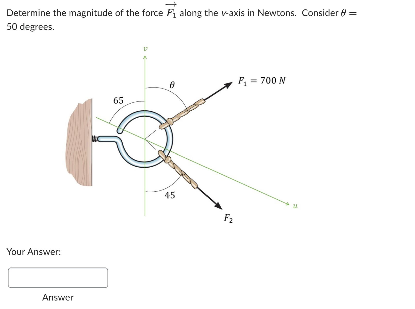 Solved Determine the magnitude of the force vec(F1) ﻿along | Chegg.com