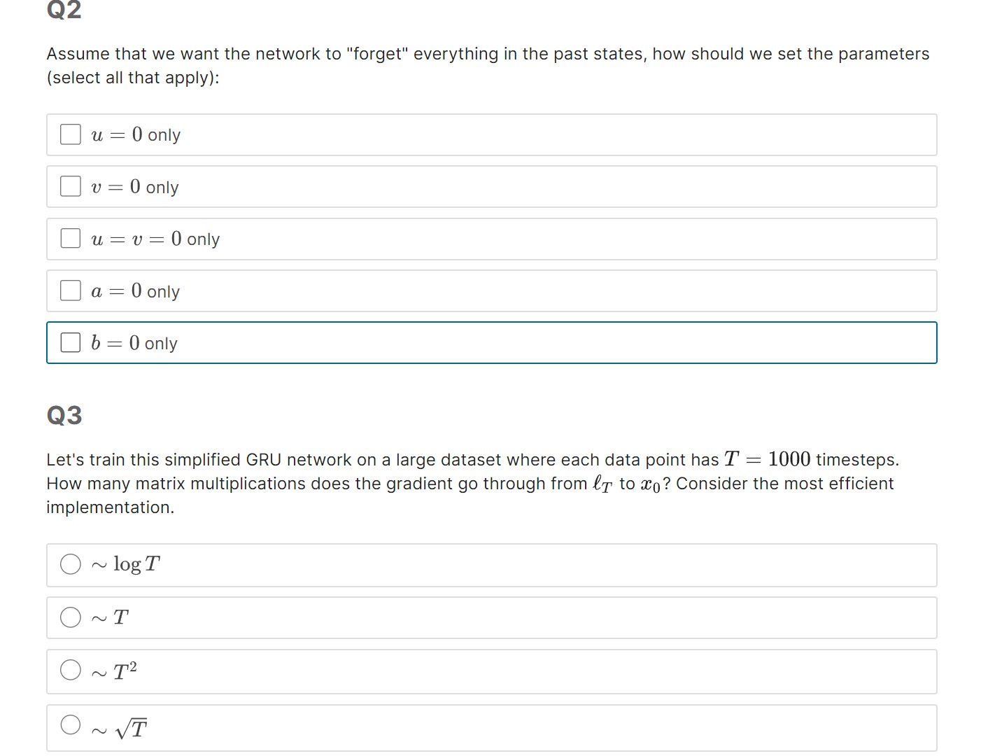 Given a simplified GRU with input x, output y, and t | Chegg.com