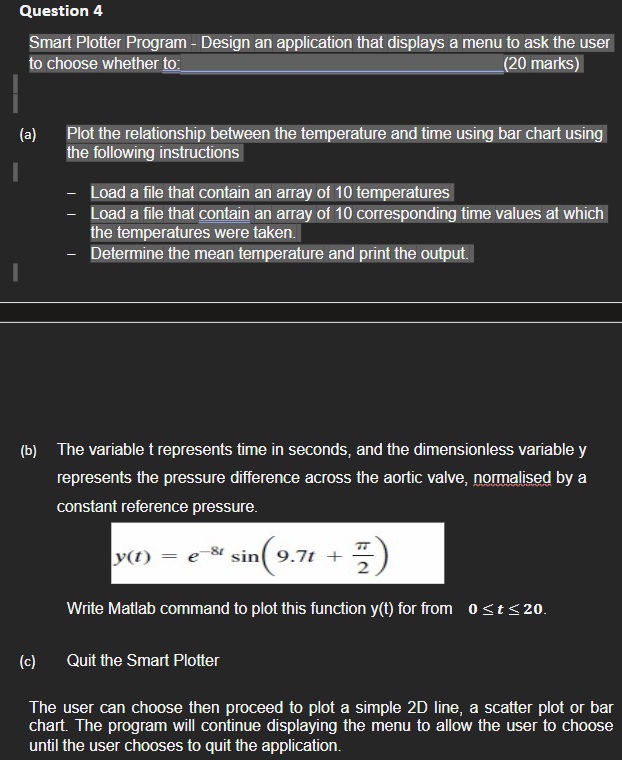 Solved Smart Plotter Program - Design an application that | Chegg.com