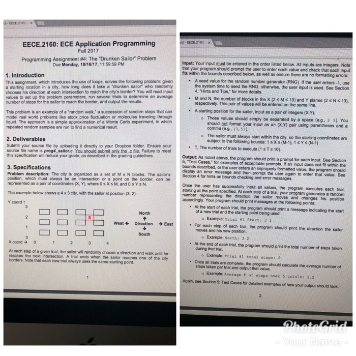 EECE.2160: ECE Application Programming Fall 2017 | Chegg.com