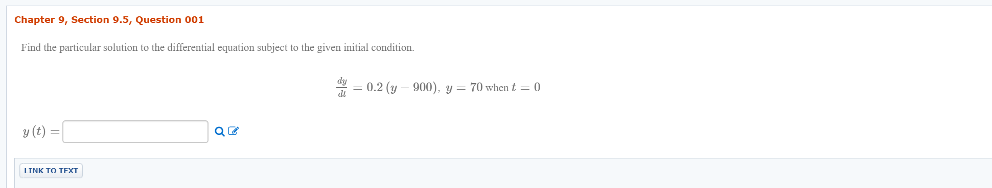 Solved Chapter 9, Section 9.5, Question 001 Find the | Chegg.com