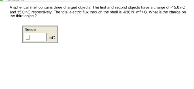 Solved A spherical shell contains three charged objects. The | Chegg.com