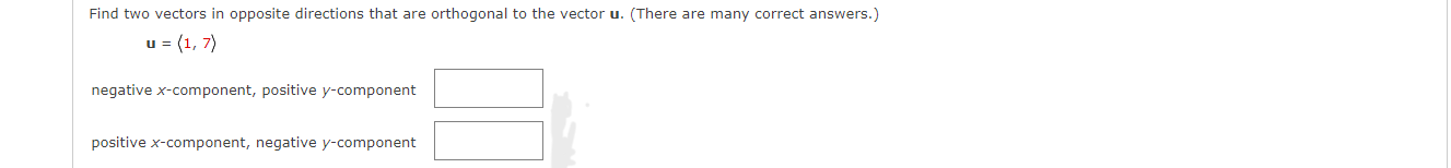 Solved Find two vectors in opposite directions that are | Chegg.com