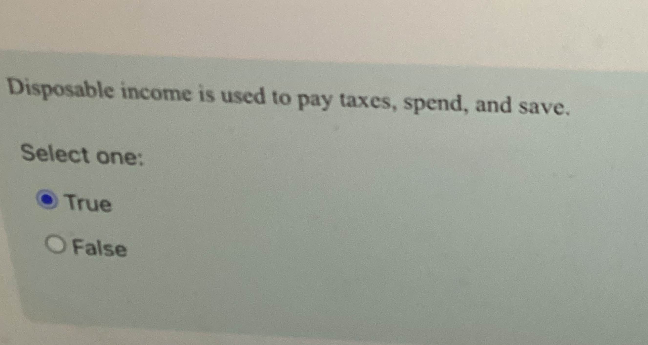 Solved Disposable income is used to pay taxes, spend, and | Chegg.com