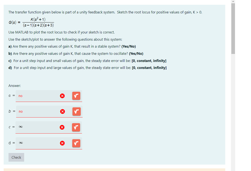 The transfer function given below is part of a unity | Chegg.com