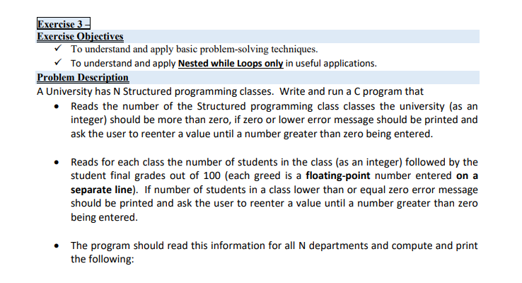 Solved Exercise 3 Exercise Objectives To understand and | Chegg.com