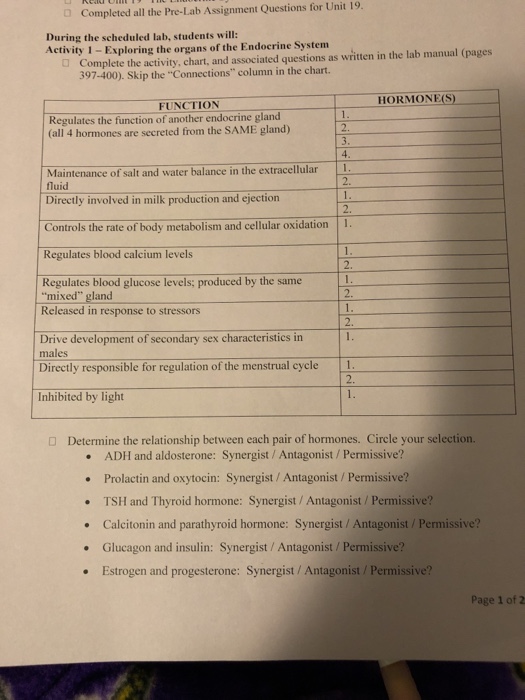 Solved Completed all the Pre-Lab Assignment Questions for | Chegg.com