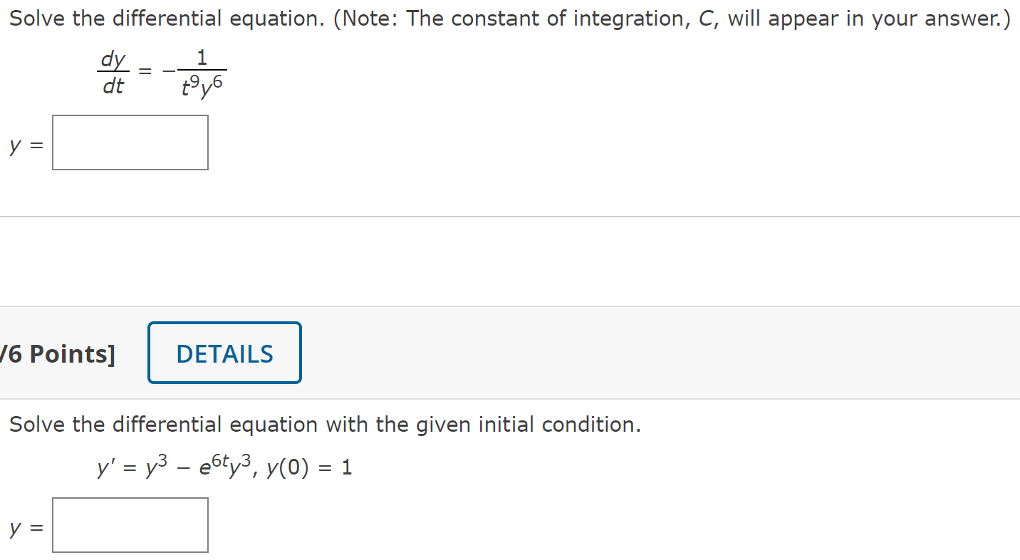 Solved Solve the differential equation with the given | Chegg.com