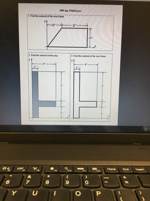 Solved Find the centroid of the wire frame. Find the | Chegg.com