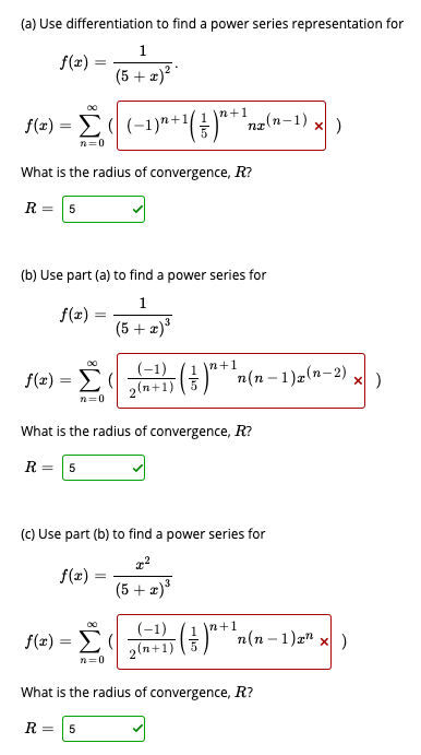 Solved (a) Use differentiation to find a power series | Chegg.com
