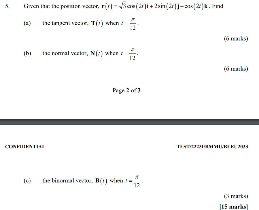 Solved Given that the position vector, | Chegg.com