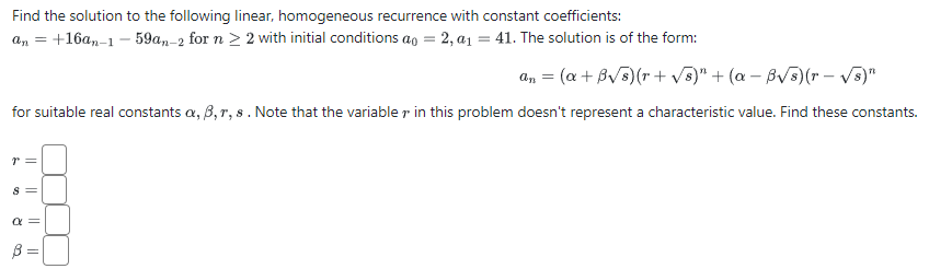 Solved Find the solution to the following linear, | Chegg.com