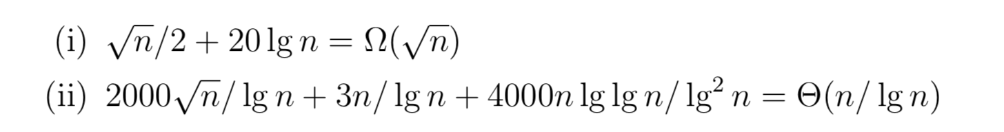 Solved 2. Use the definition of Ω- and Θ-notation to prove | Chegg.com