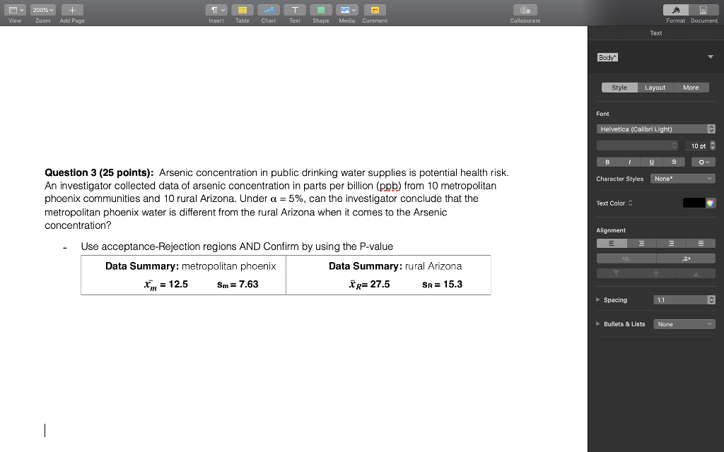 Solved E v + Zoom Add Page Tv Insert T Text View Table Chart | Chegg.com