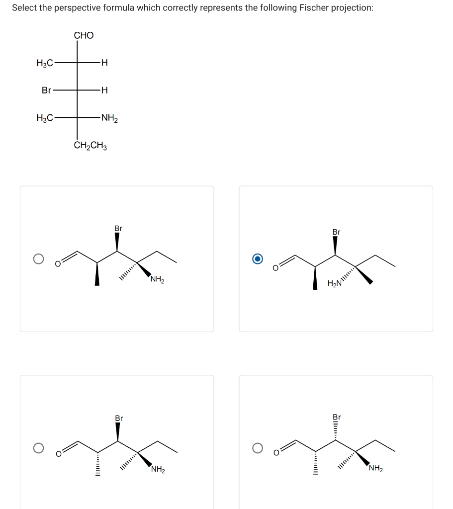 Solved Select the perspective formula which correctly | Chegg.com