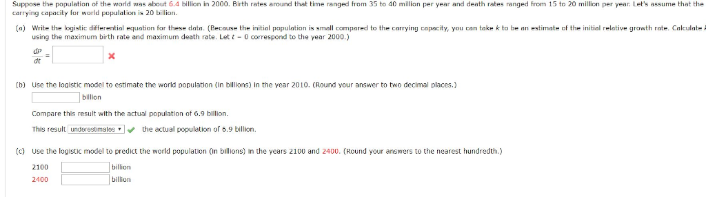 Solved Suppose the population of the world was about 6.4 | Chegg.com