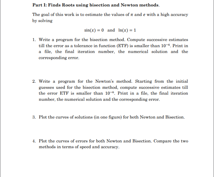 Solved I Need Help With A Numerical Methods Project But Im 0513
