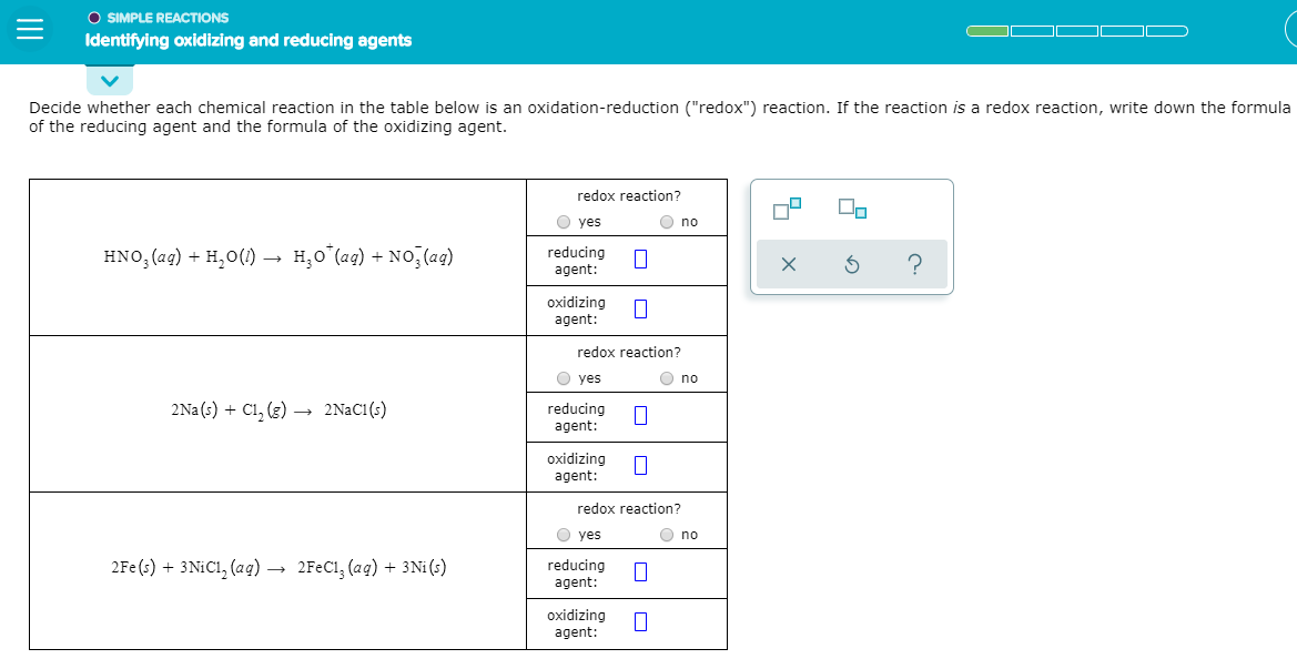 Solved E O SIMPLE REACTIONS Identifying oxidizing and | Chegg.com