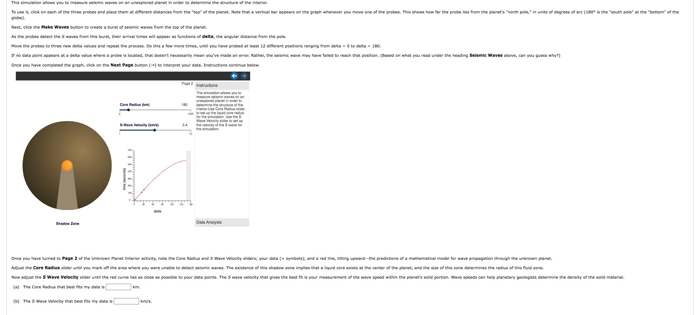 Solved globe). Next, click the Make Waves button to create a | Chegg.com