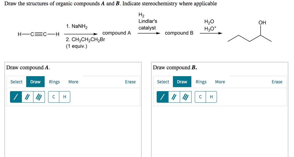 Solved Draw the structures of organic compounds A and B. | Chegg.com