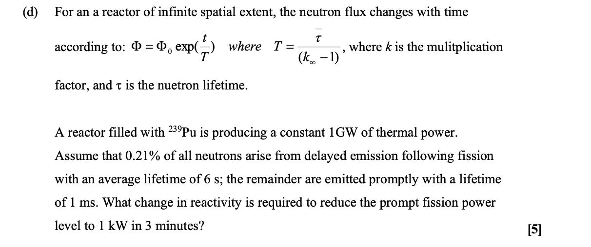 Solved A reactor filled with 239Pu is producing a constant | Chegg.com