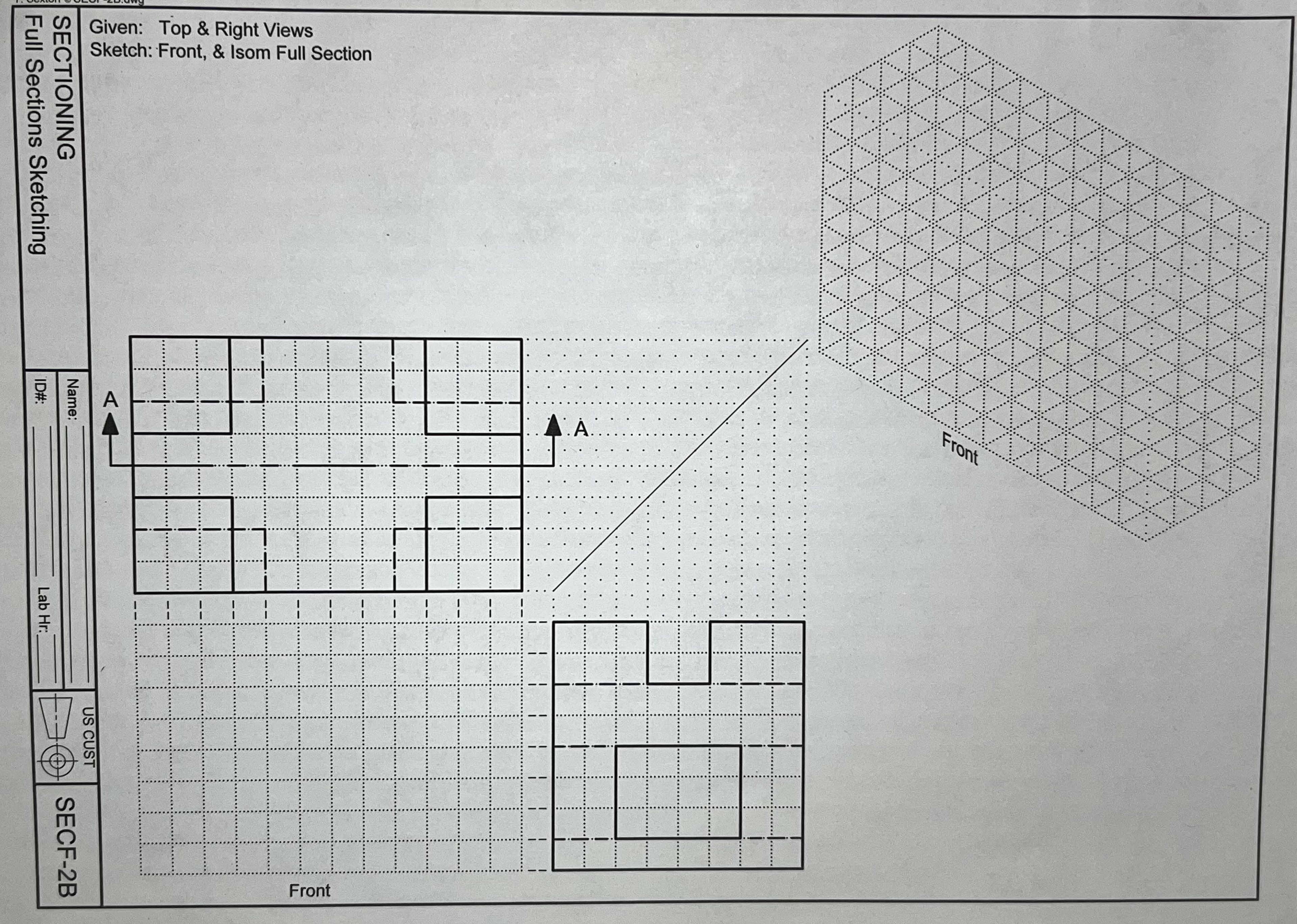 Solved Can someone draw the isometric view on the grid | Chegg.com