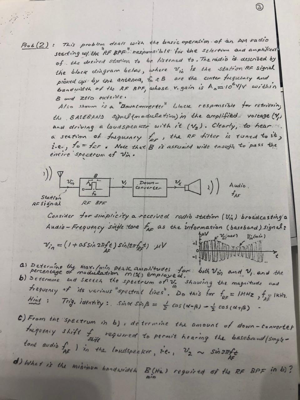 Solved are the Prob (2): This problem deats with the basic | Chegg.com