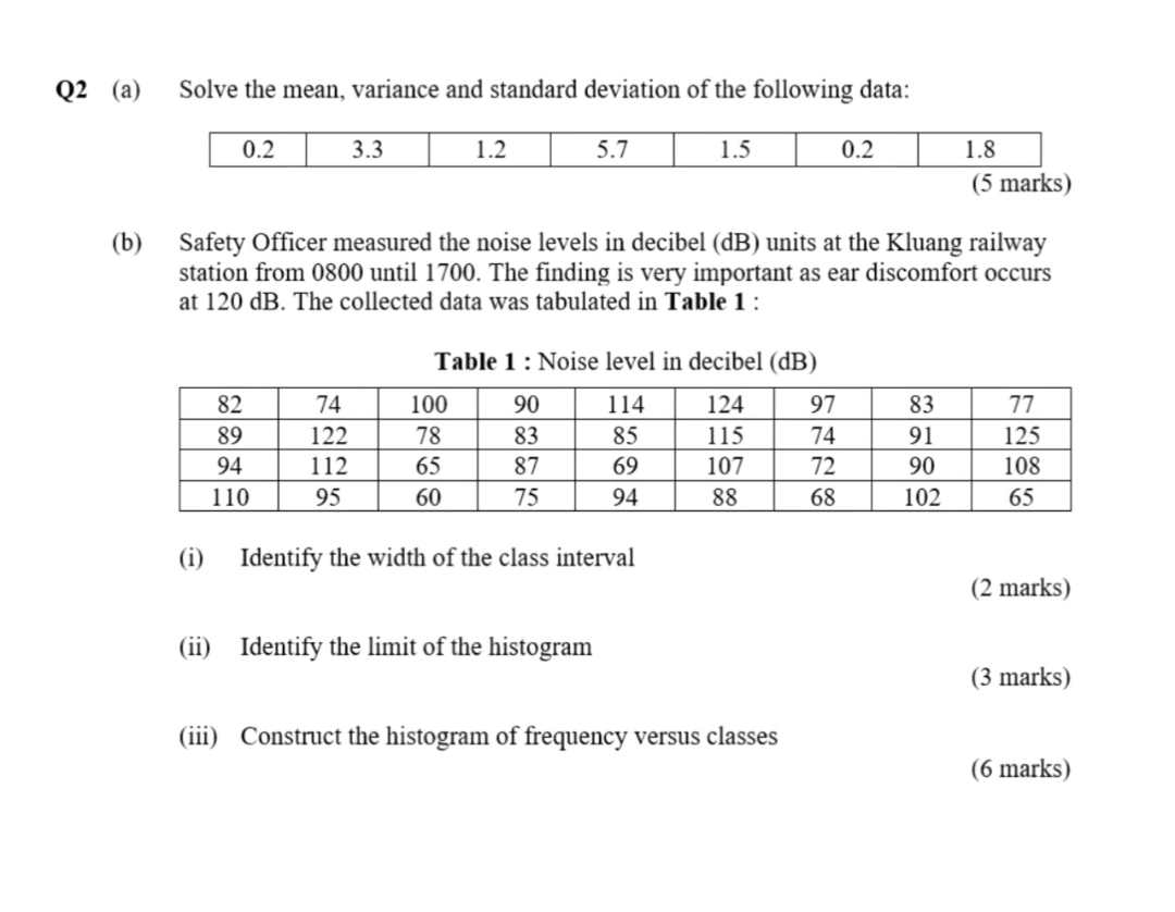 Solved a) Solve the mean, variance and standard deviation of | Chegg.com