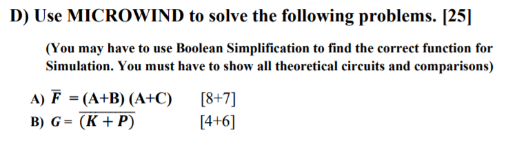Solved D) Use MICROWIND to solve the following problems. | Chegg.com