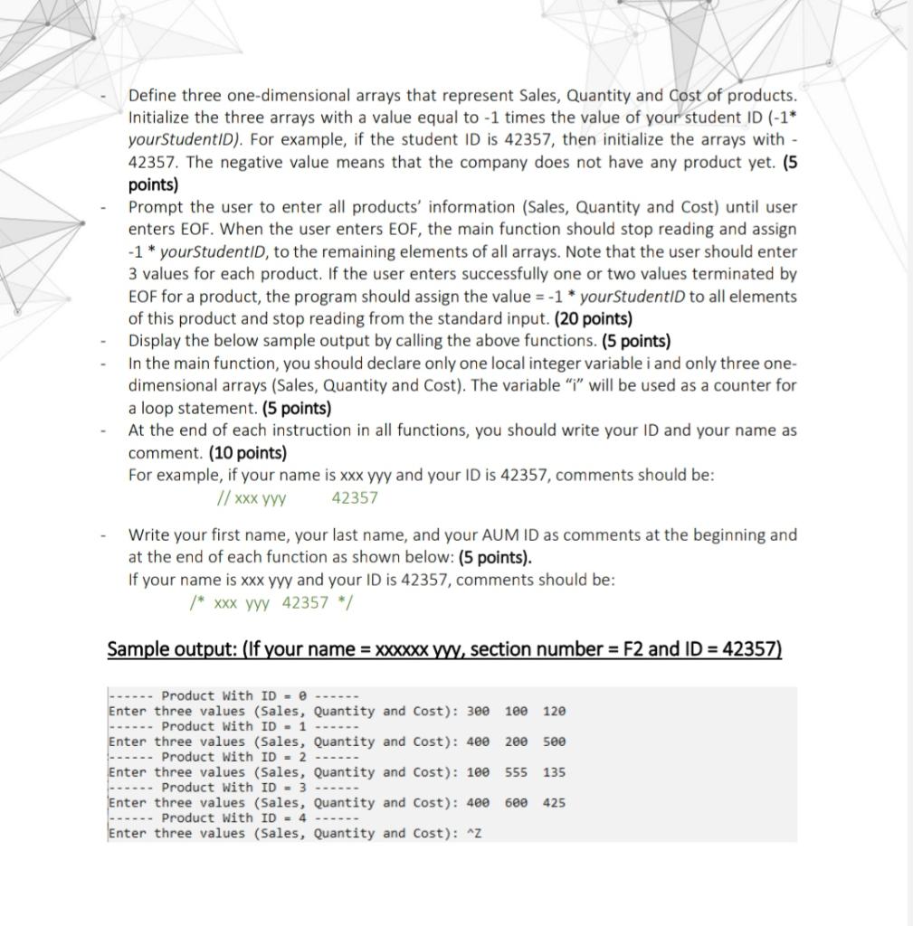 Solved Write c program Student Name = Abdulaziz | Chegg.com