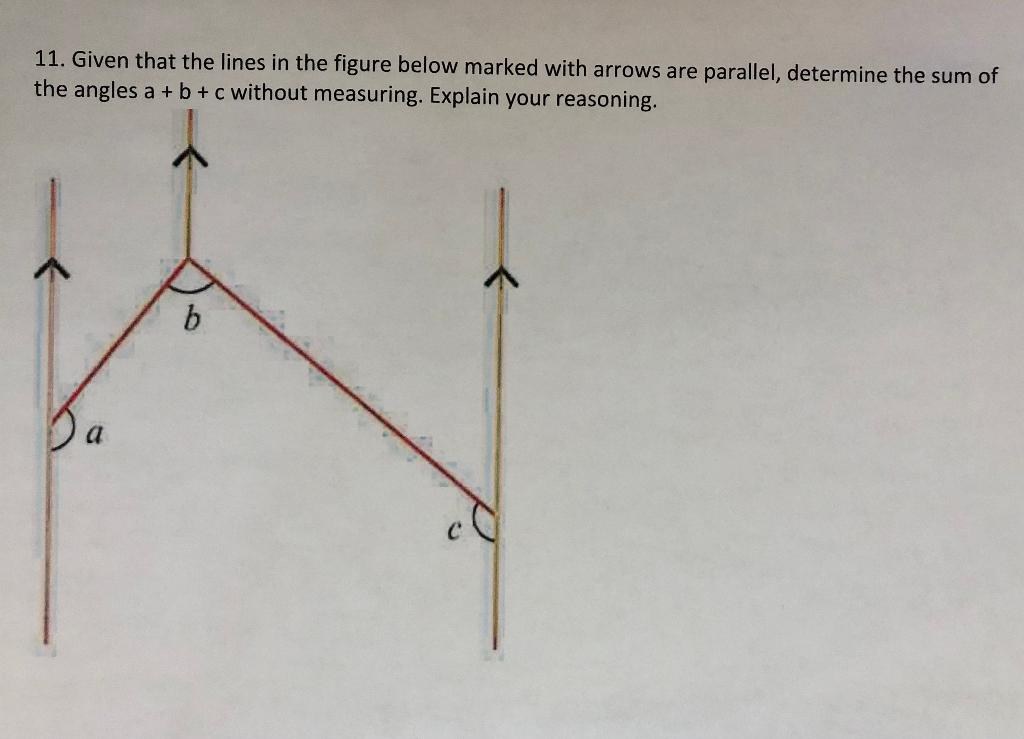 Solved 11. Given that the lines in the figure below marked | Chegg.com
