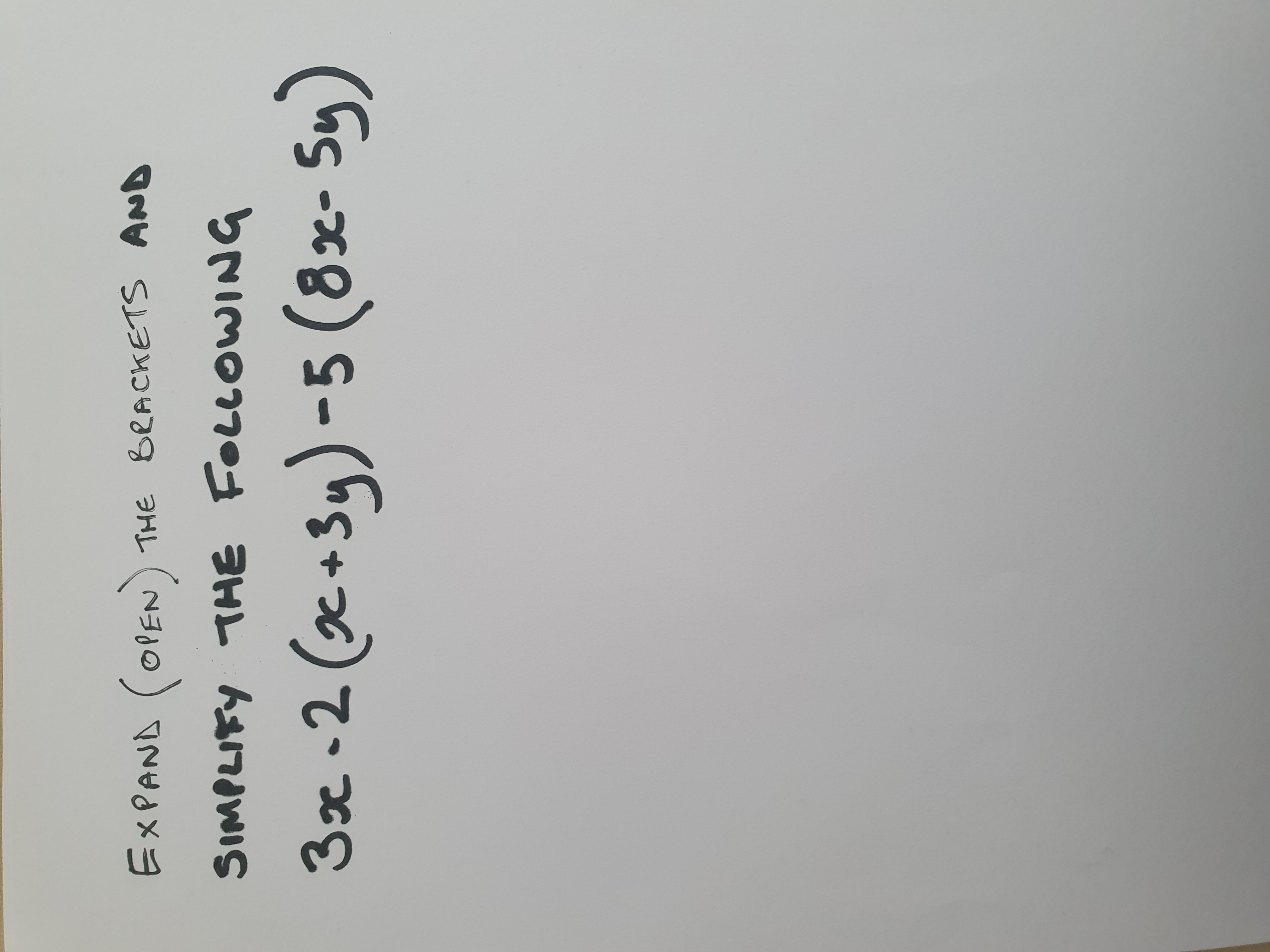 Solved EXPAND (OPEN) ﻿THE BRACKETS ANDSIMPLIFY THE | Chegg.com