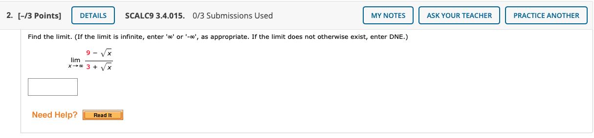 Solved 12. [0/3 Points) DETAILS PREVIOUS ANSWERS SCALC9 | Chegg.com