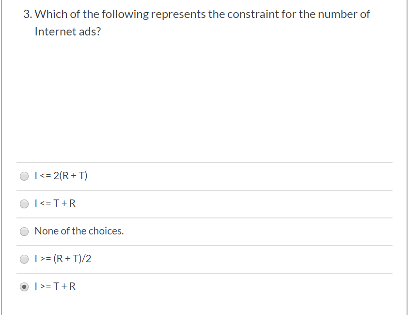 Solved The first three questions are based on the following | Chegg.com