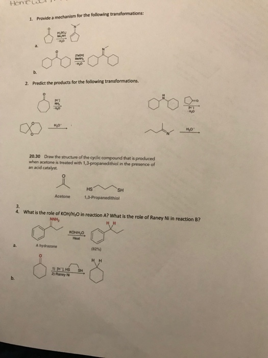 Solved Acetone 1,3-Propanedithiol . What is the role of | Chegg.com